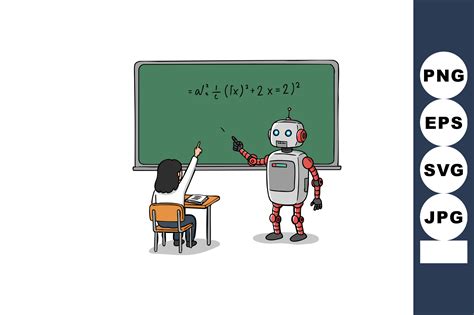 Robot Teaching Math To Student At Classr Graphic By Mustafa Beksen