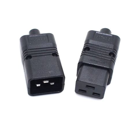 IEC320 C19 C20 16A 250V AC ไฟฟ้าสายไฟขั้วต่อปลั๊กถอดออกได้หญิงปลั๊กอะแด ...