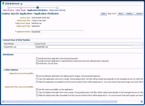 Deploying Web Service Applications