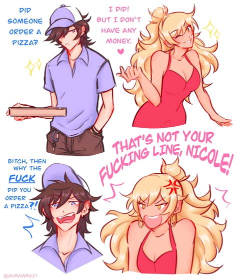 Rule 34 Aurawra21 Blonde Hair Brown Hair Class Of 09 Delivery Girl