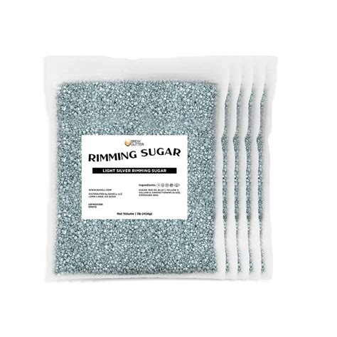 Light Silver Cocktail Rimming Sugar — Brew Glitter®