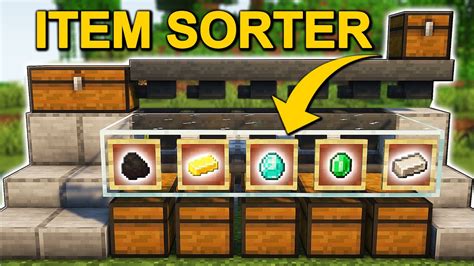 The Easiest Automatic Item Sorter In Minecraft 121 Tutorial Youtube