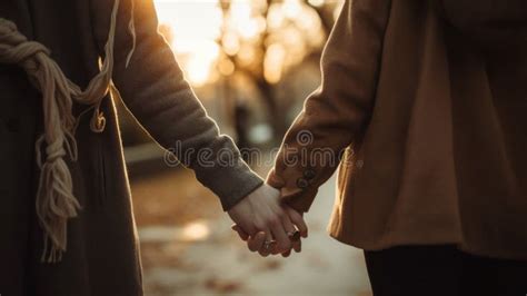 Couple Holding Hands Generative Ai Stock Illustration Illustration