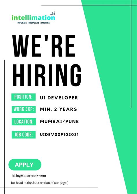Intellimationai On Linkedin Hiring Uideveloper Ui Hiringalert