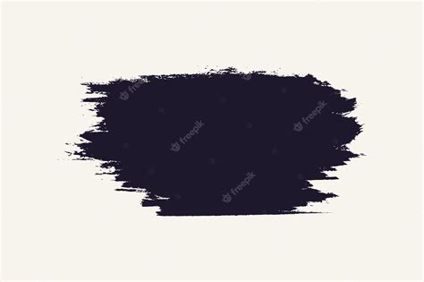 블랙 색상 절연 텍스처 잉크 브러시 스트로크 프레임 프리미엄 벡터
