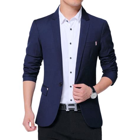 Swsmclt Mens Business Long Sleeve Slim Fit Suit Jacket Casual Blazer