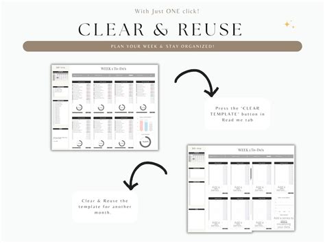 Excel To Do List Tracker Daily Checklist Google Sheet Planner Template Daily Weekly Monthly Task