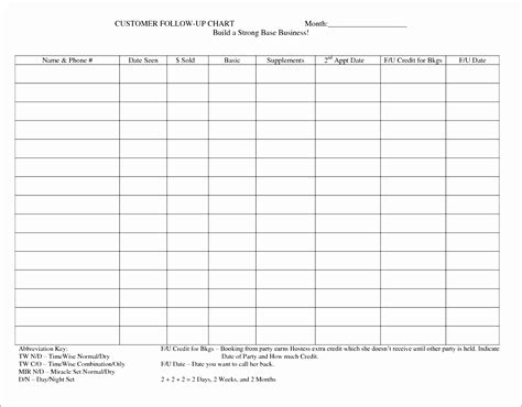 Customer Follow Up Template Excel