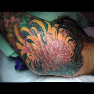 Jeff Gogue Japanese Flower Tattoo Chrysanthemum Tattoo Japanese Flowers