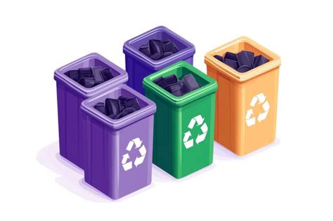 Premium Photo Trio Of Colorful Sorting Bins Each Dedicated To A