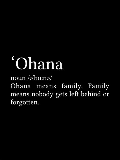Ohana Definition Disney Lilo And Stitch Typography Design