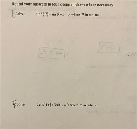 Solved Round Your Answers To Four Decimal Places Where Chegg Com