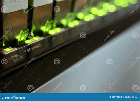 Gigabit Ethernet Connection Stock Photo Image Of Plug Port 99974720