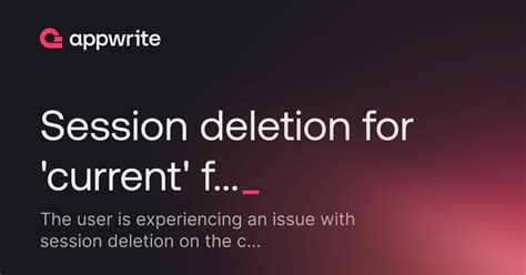 Session Deletion For Current Fails On Client Side Threads Appwrite