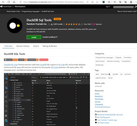 Taras Novak On Linkedin Duckdb Sqltools Vscode Datatools