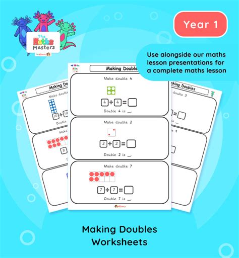 Year 1 Making Doubles Worksheets Early Doubling Practice