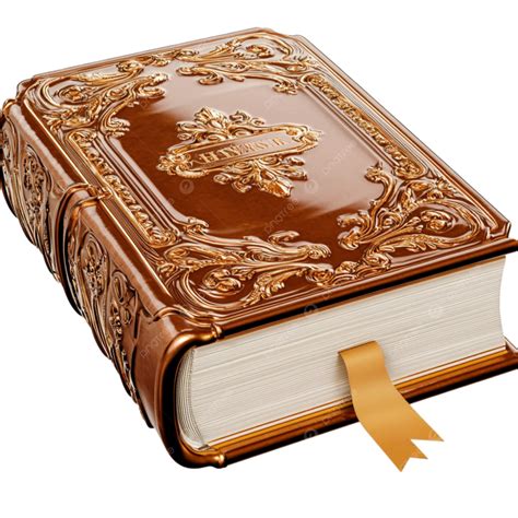 Ornate Leather Bound Book With Golden Embossing Holds Timeless Stories