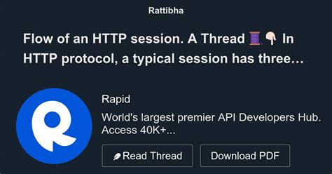 Flow Of An Session A Thread 🧵👇🏻 Thread From Rapid Rapidapi