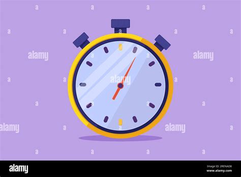 cartoon flat style drawing stopwatch special watch to start stop measure sport and