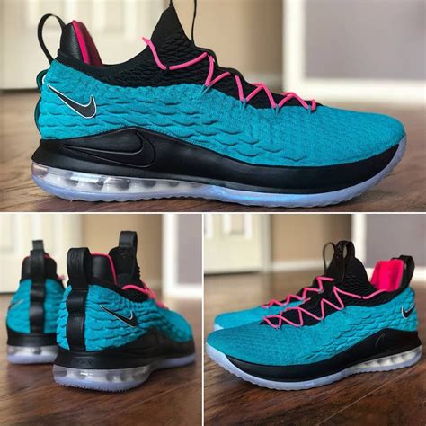 Lebron 15 Low South Beach Custom Sneakers Hoka Running Shoes Nike