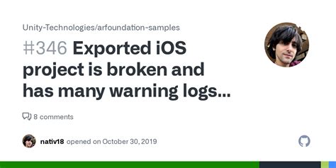 Exported Ios Project Is Broken And Has Many Warning Logs Bug · Issue 346 · Unity