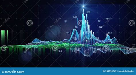 Abstract Background Contain Poly Grid With Data And Spot Technology 3d Wavy Polygonaly Concept