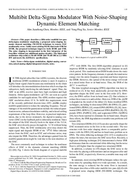 pdf multibit delta sigma modulator with noise shaping dynamic element matching