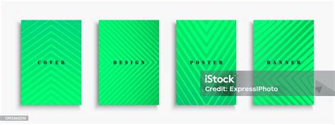밝은 녹색 표지 템플릿 배경 플래 카드 브로셔 배너 전단지 등의 컬렉션 추상적인 하프톤 줄무늬 포스터 생생한 색상 트렌디 한 디자인 0명에 대한 스톡 벡터 아트 및 기타