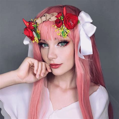 Zero Two With Flower Crown Cosplay By Mk Ays On Instagram R Darlinginthefranxx