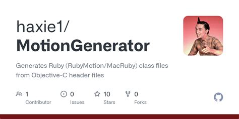 Github Haxie1motiongenerator Generates Ruby Rubymotionmacruby Class Files From Objective