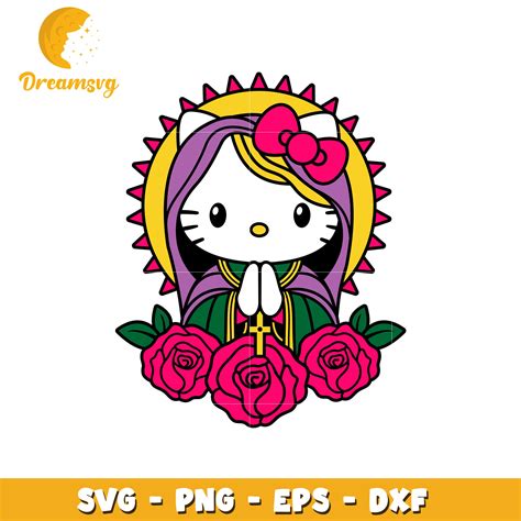 Hello Kitty Virgin Mary Svg Png Eps Dxf Dreamsvg Store