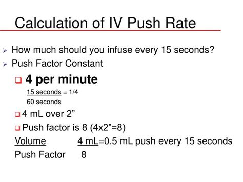 PPT IV Administration Dosage Calculation PowerPoint Presentation ID