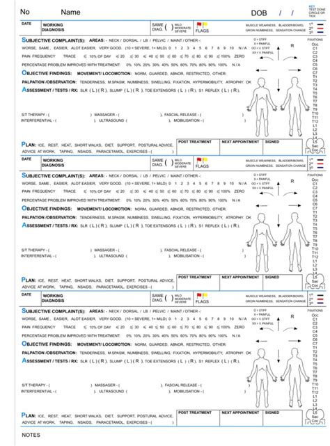 Chiropractic Soap Note Template Soap Note Treatment Plan Template