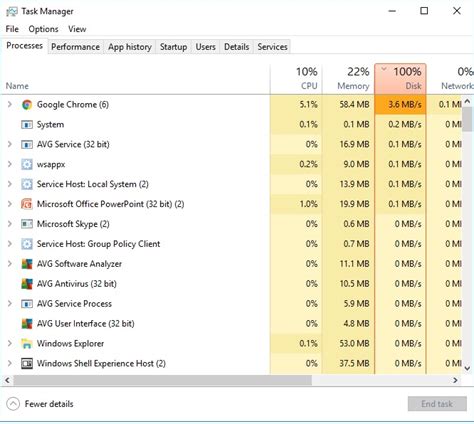 Windows 10 100 Disk Usage In Task Manager Windows 10 Forums