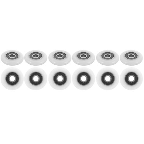 Raindrops 3 Count Scroll Wheel Pan Rollers Shower Doors Sliding White