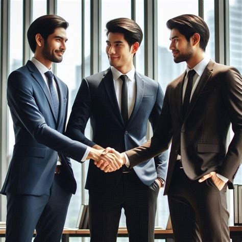 threeway handshake premium ai generated image