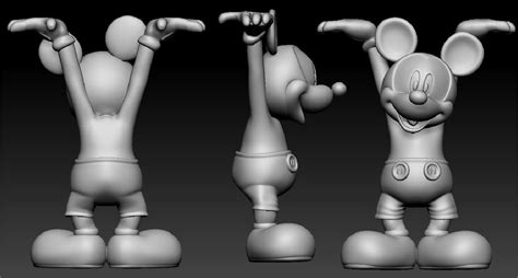 Datei 3d Mickey 3 Posen 3d Druck Modell 👫・modell Für 3d Druck Zum