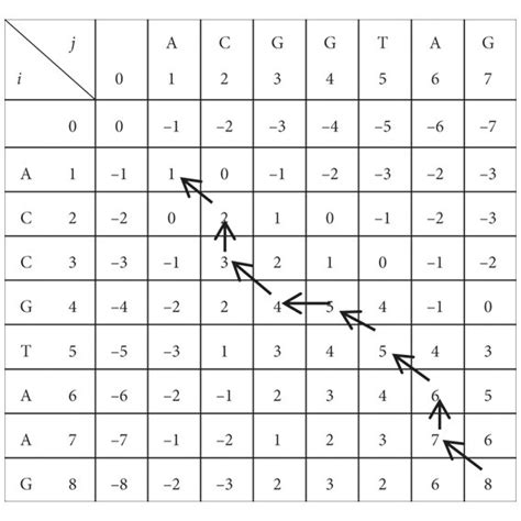 Initialization Matrix Of The Needleman Wunsch Algorithm Download Scientific Diagram