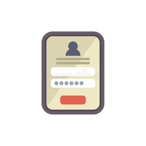 Mobile Phone Displaying User Profile Login Screen With Password Requesting Access Stock