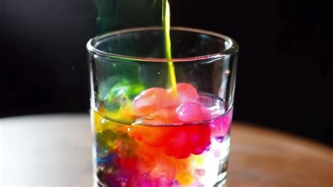 Colorful Layers In A Glass Stock Video Video Of Table 384021035