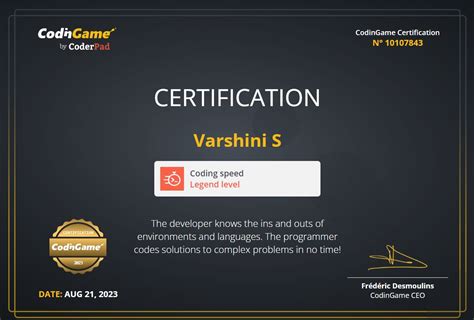Varshini S On Linkedin Loveforlearning Codinggame Codingpractice