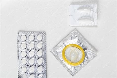 Premium Photo Different Types Of Contraceptives On A White Background