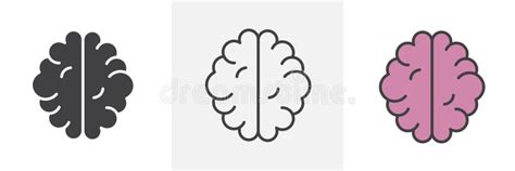 Human Brain Icon Vector Stock Illustration Illustration Of Nervous