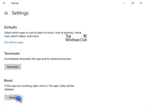 how to reset the settings app in windows 10 2025
