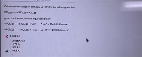 Solved Calculate the change in enthalpy ΔrH for the Chegg