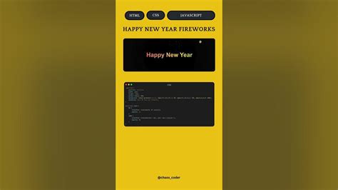 Happy New Year Fireworks Html Css Javascript Youtube