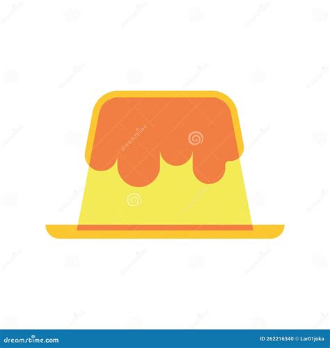 Isolated Yellow Jelly Candy Sheer Flat Icon Vector Stock Vector