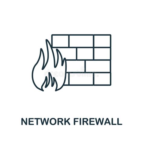 Network Firewall Line Icon Element Sign From Networking Collection Network Firewall Outline