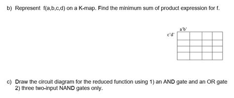 Solved How To Reduce And Find SOP K Map And More Chegg